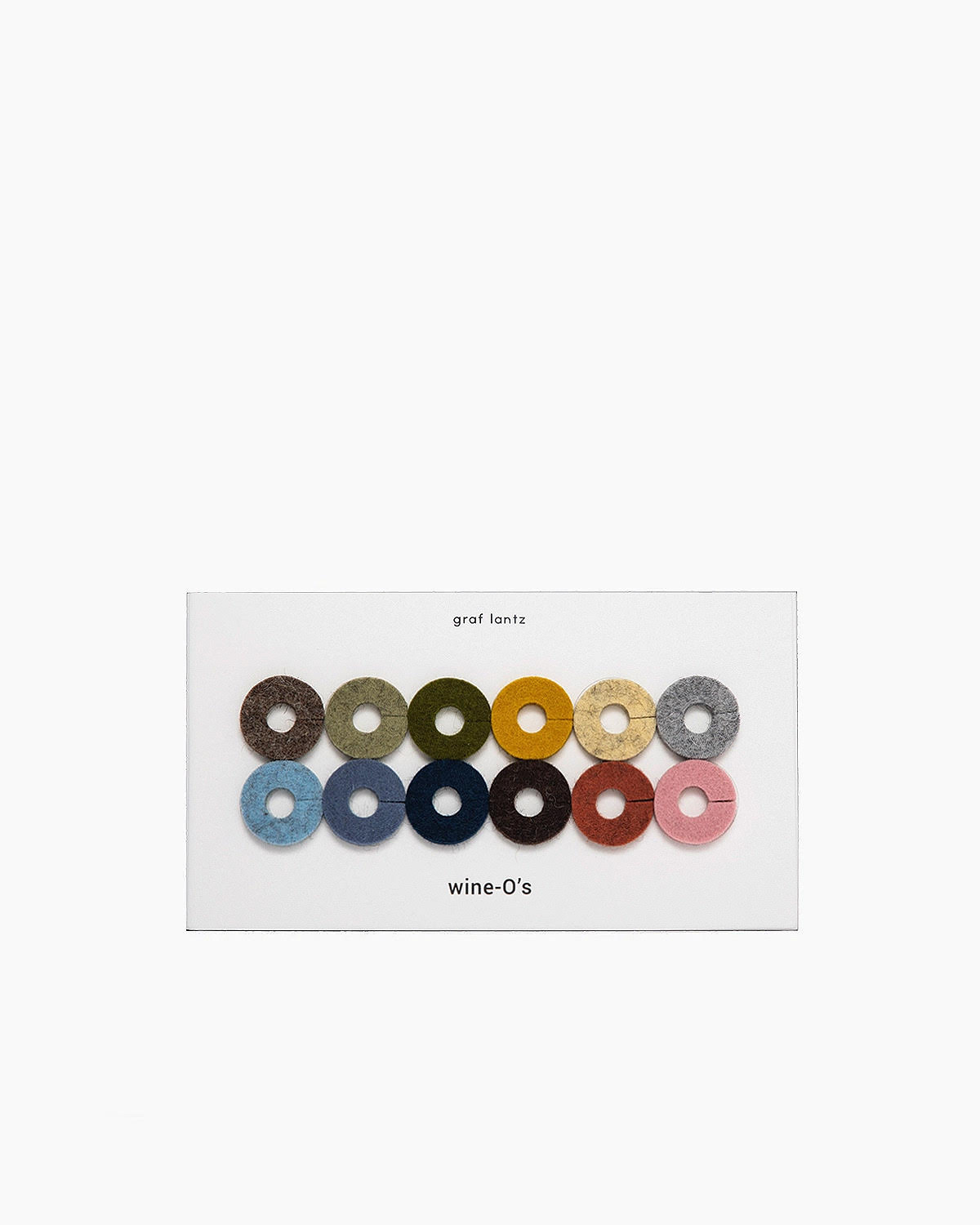 Wine-O's Merino Wool Felt Round Wine Markers Charms in Autumn | Graf Lantz