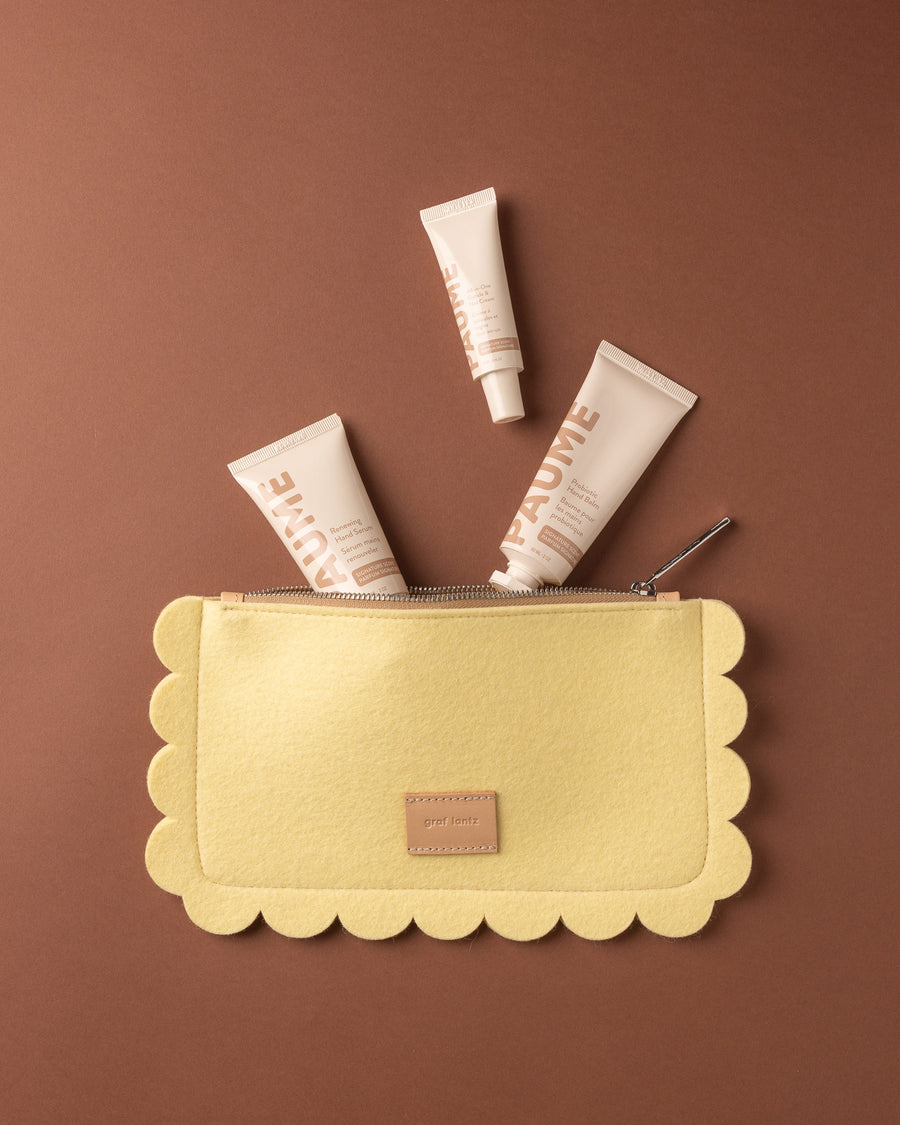 Merino Wool Deco Edge Pouch & Paume Handcare Set | Graf Lantz