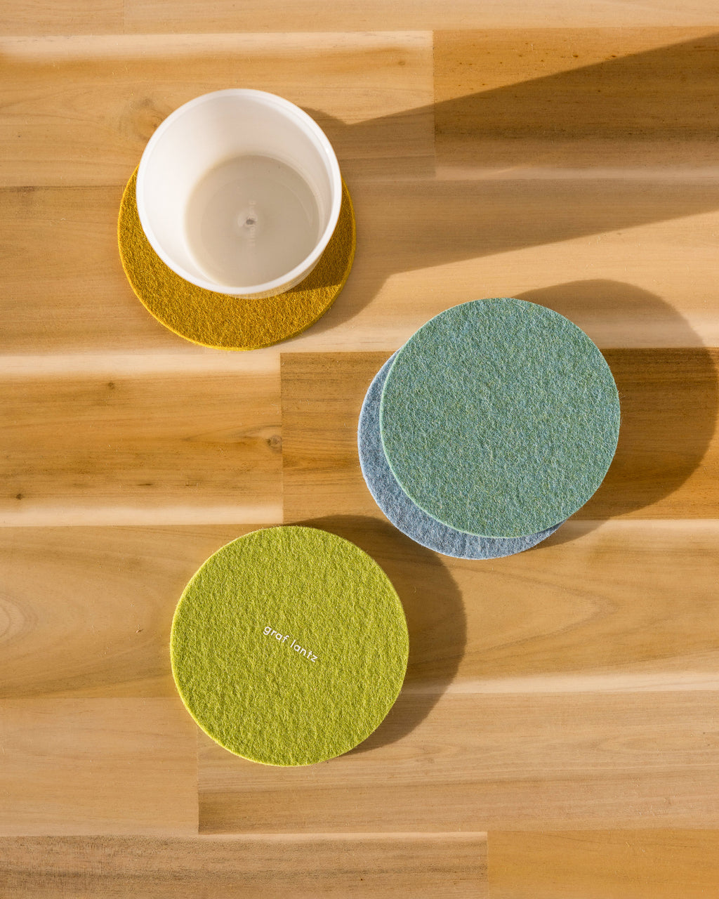 Modern Coasters | Absorbent & Colorful Felt Coasters | Graf Lantz