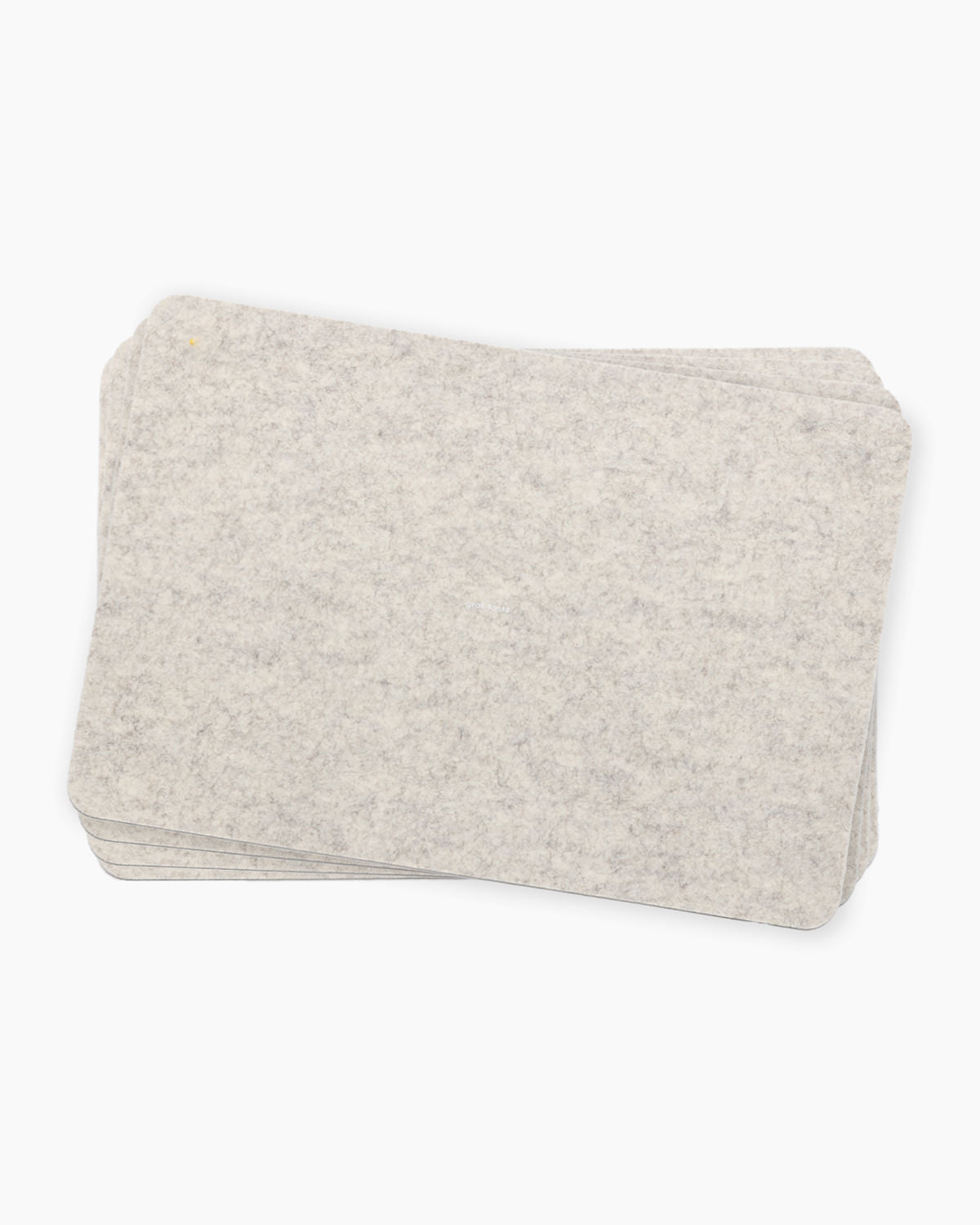 Rectangle Merino Wool Felt 4 Pack Placemat Set in Champagne | Graf Lantz