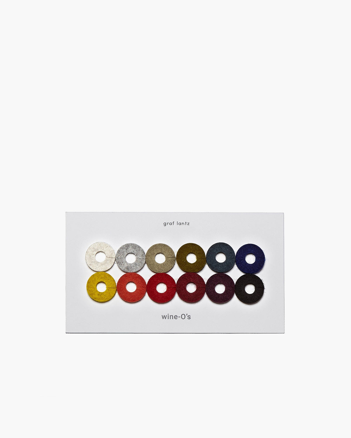 Wine-O's Merino Wool Felt Round Wine Markers Charms in Autumn | Graf Lantz
