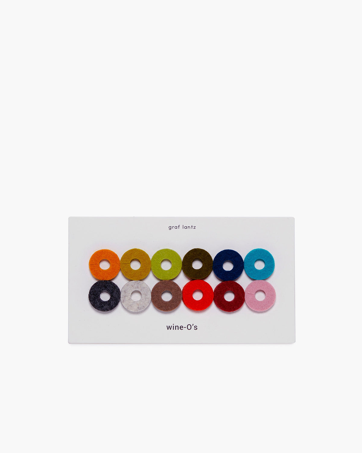 Wine-O's Merino Wool Felt Round Wine Markers Charms in Autumn | Graf Lantz