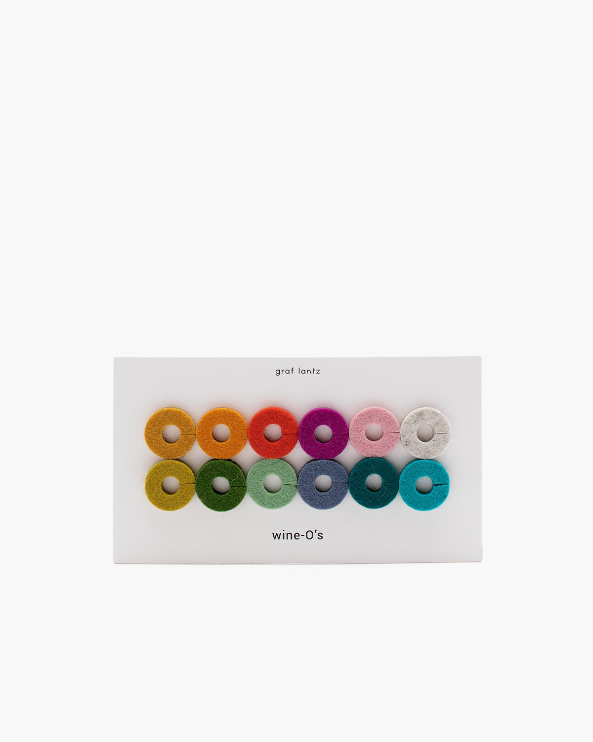 Wine-O's Merino Wool Felt Round Wine Markers Charms in Autumn | Graf Lantz