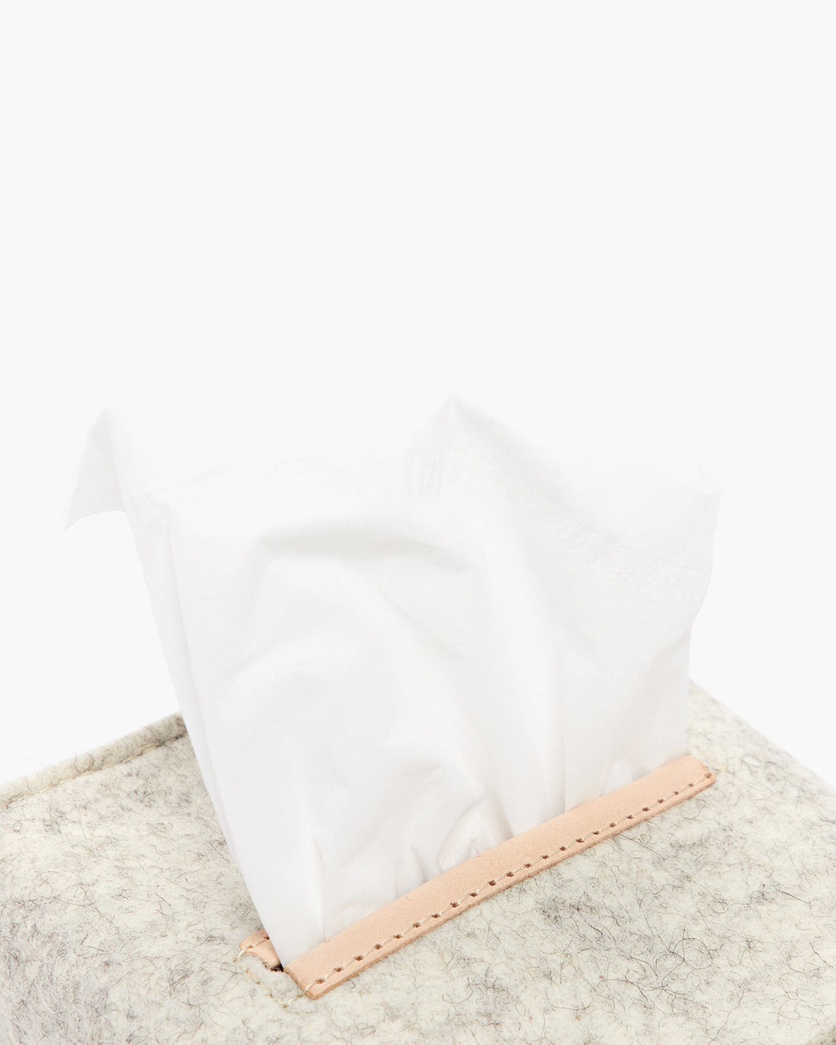 Small Merino Wool Felt Tissue Box Cover in Marine | Graf Lantz